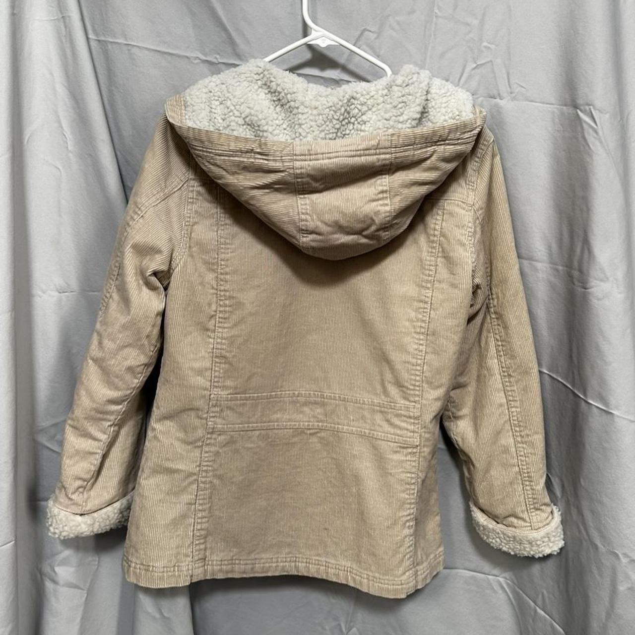 sonoma tan corduroy jacket/coat. fleece lined... - Depop