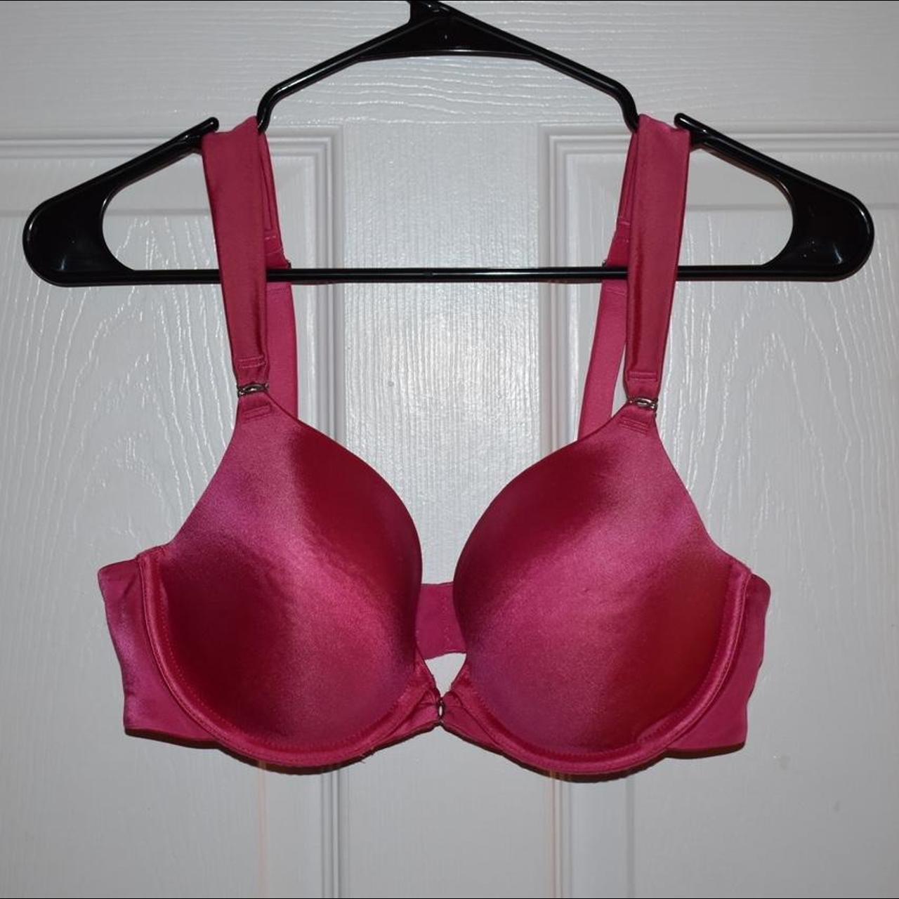 hot pink y2k bra with thick straps - Depop