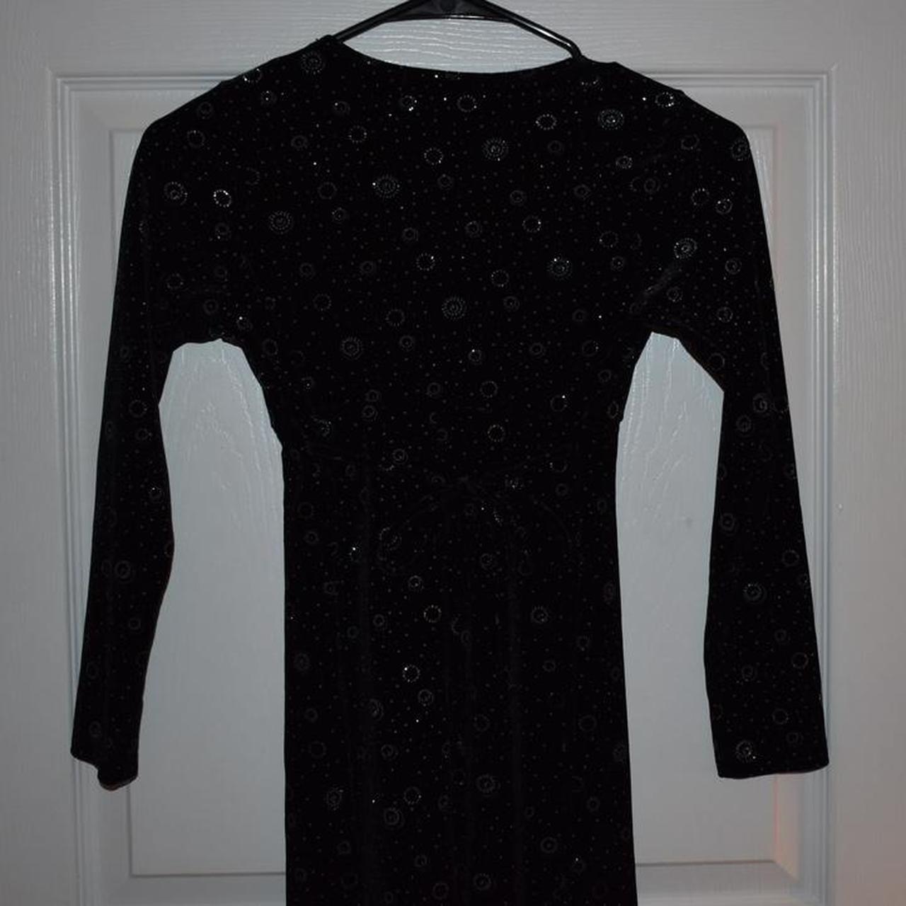 black velvet glitter dress y2k dress this item is... - Depop
