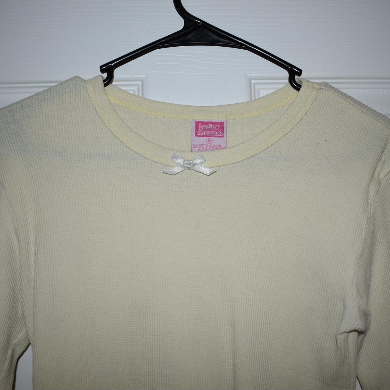 yellow y2k waffle knit long sleeve top with a little... - Depop