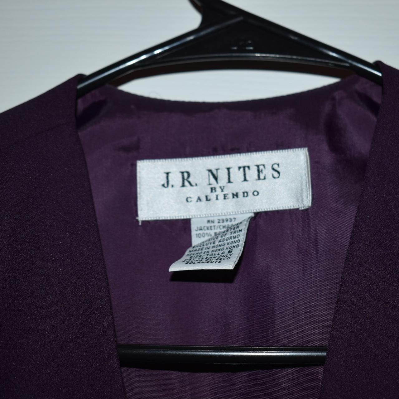 dark purple short sleeve bolero with jewel... - Depop