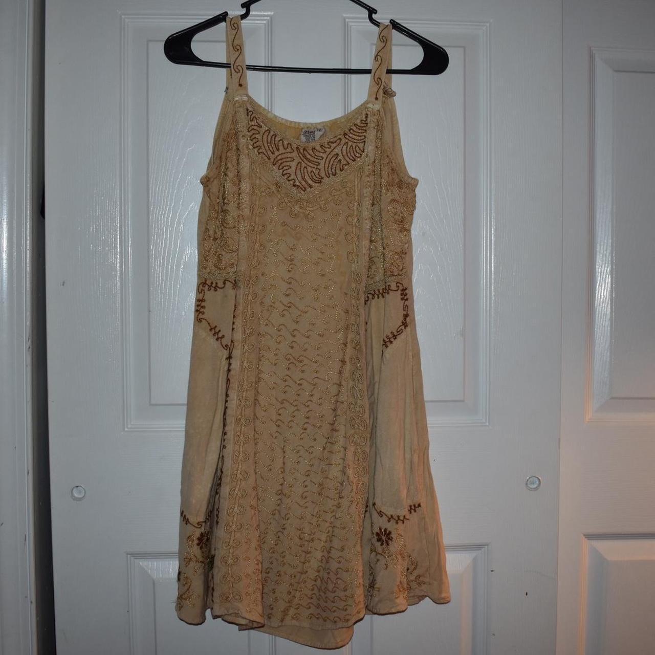 tan/brown mini dress one size made in India | Depop