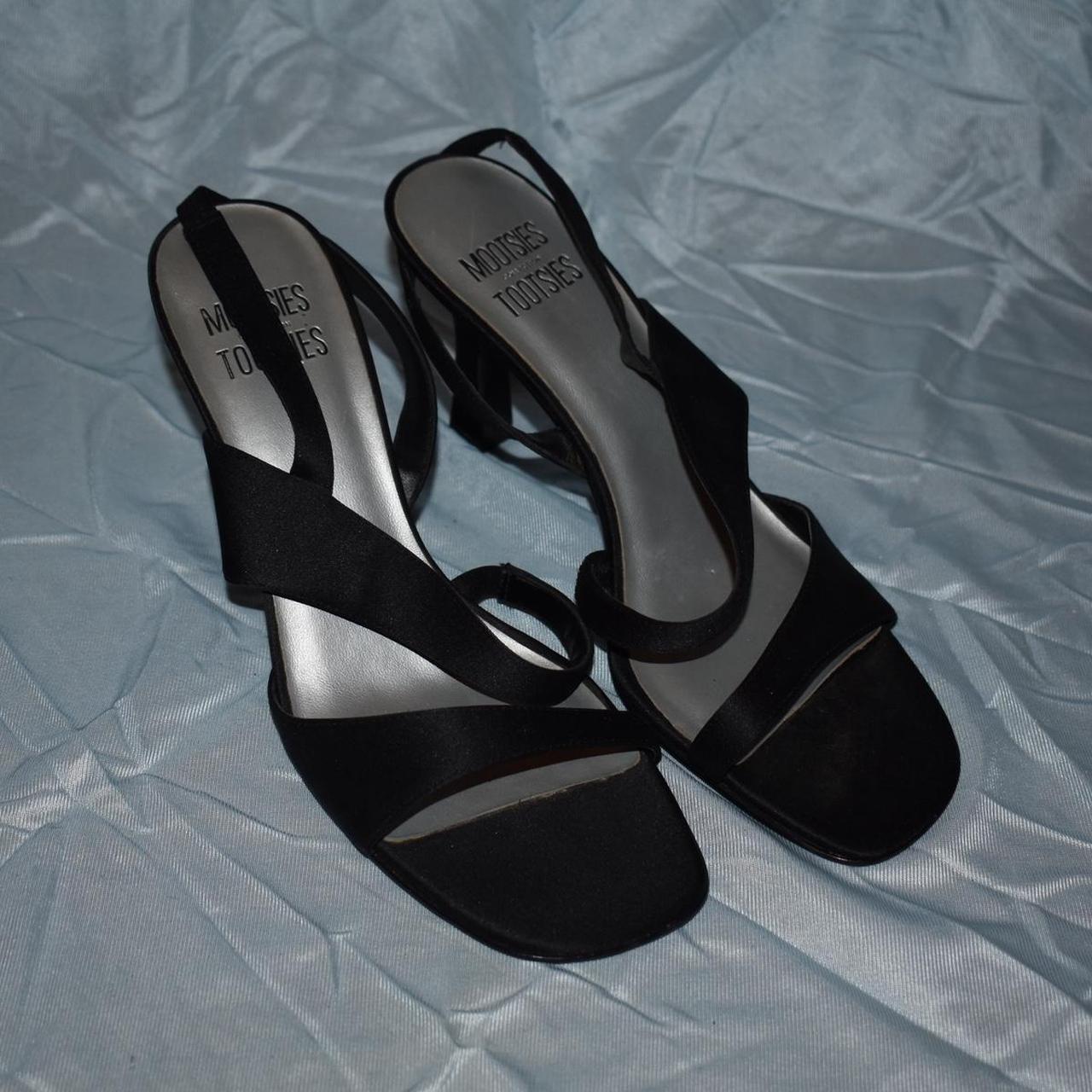 black y2k kitten toe heels size 8.5 - Depop