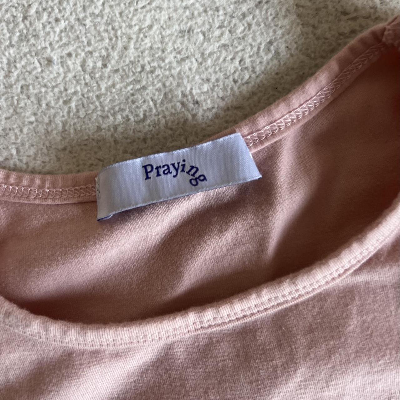 Praying brand Pink baby tee Super cute #babytees... - Depop