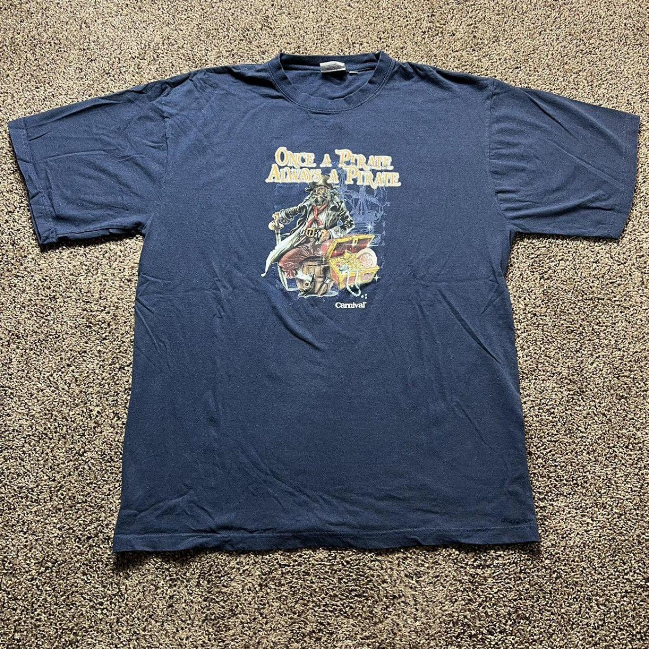 Carnival Once A Pirate Tee Black Size: XXL #pirate... - Depop