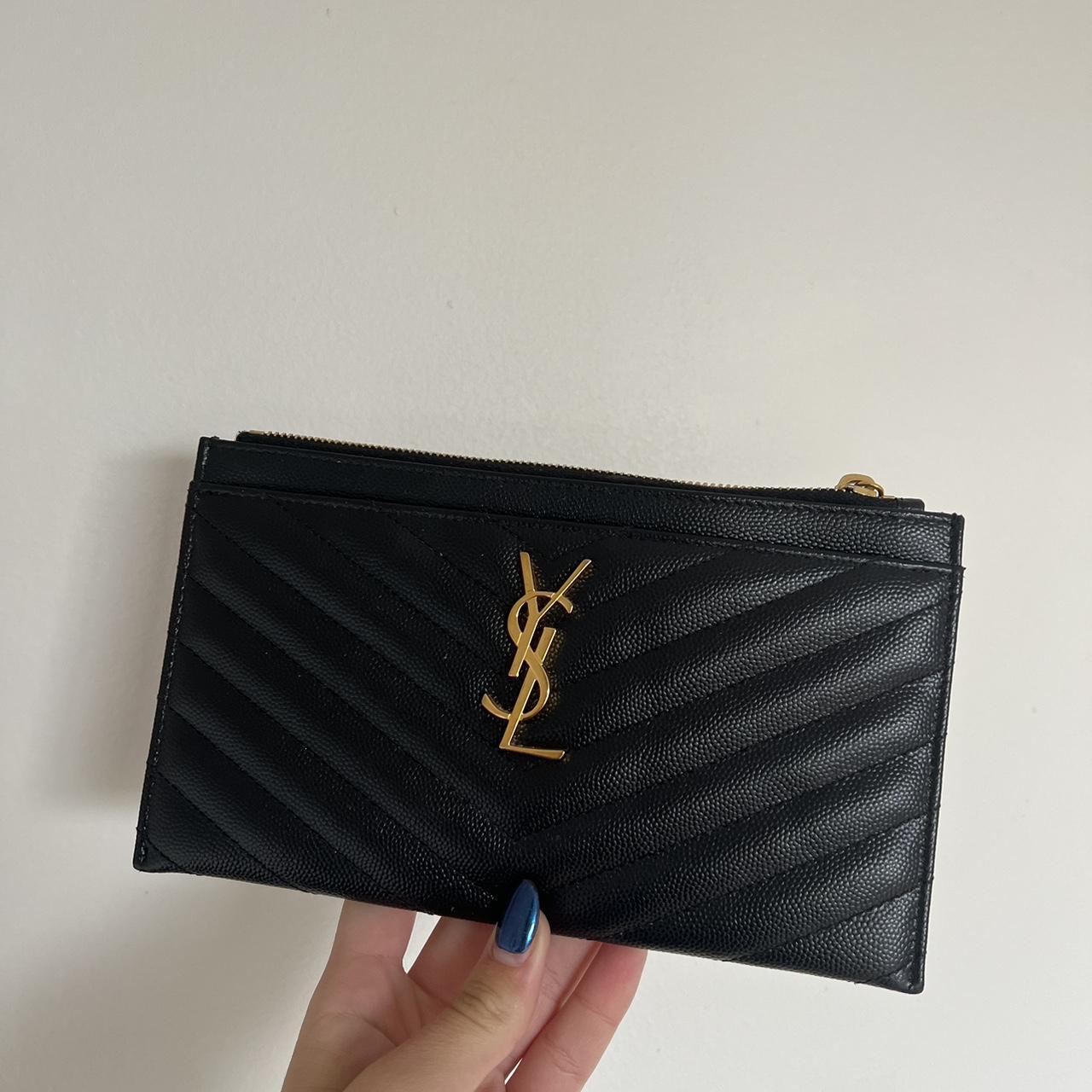 YSL black pouch with gold hardware. ‘CASSANDRE... - Depop
