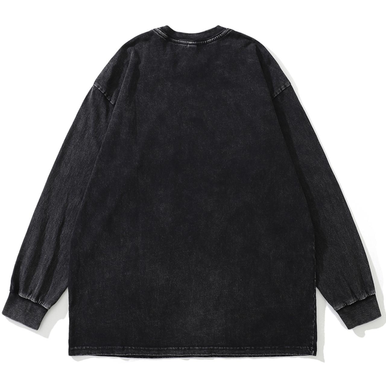 Grunge t-shirt Y2K Gothic cartoon long punk tee in... - Depop