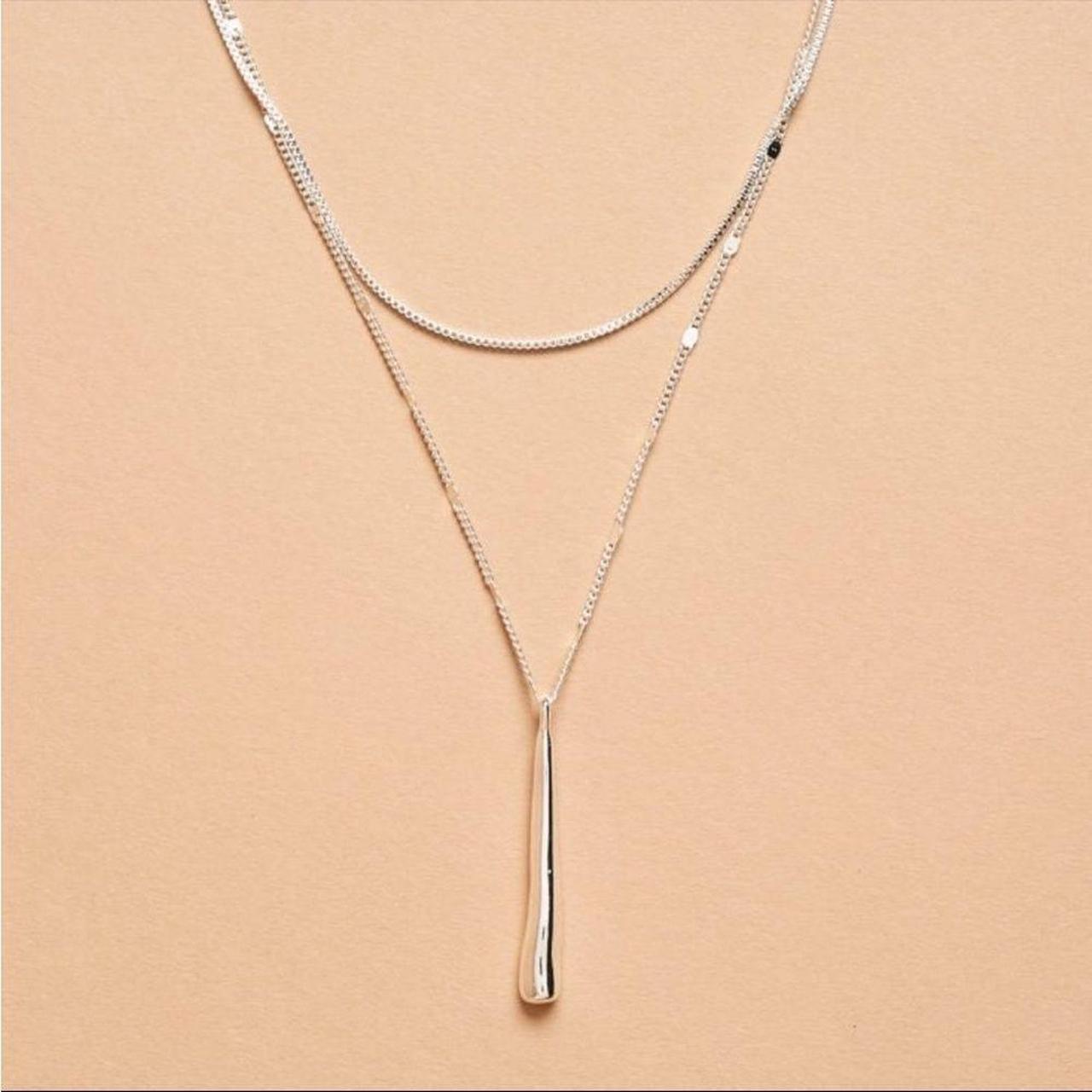 Jenny Bird Leana Pendant Necklace Color Silver NEW