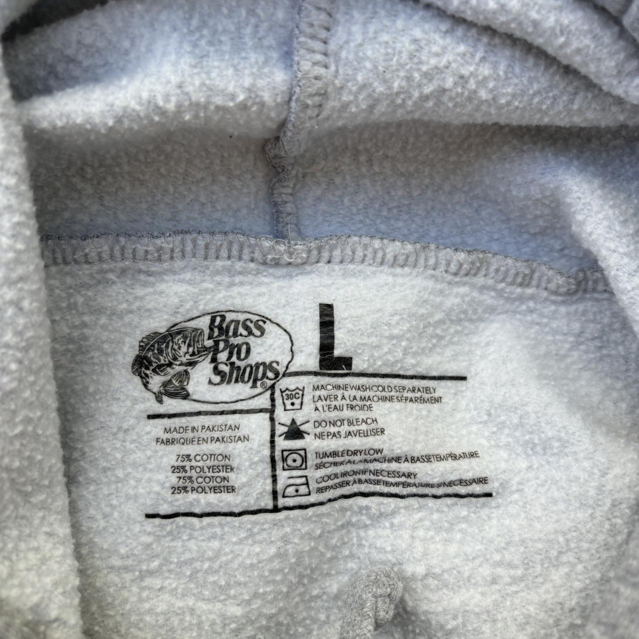 Bass Pro Shops Grey Pullover Hoodie Bass Pro... - Depop