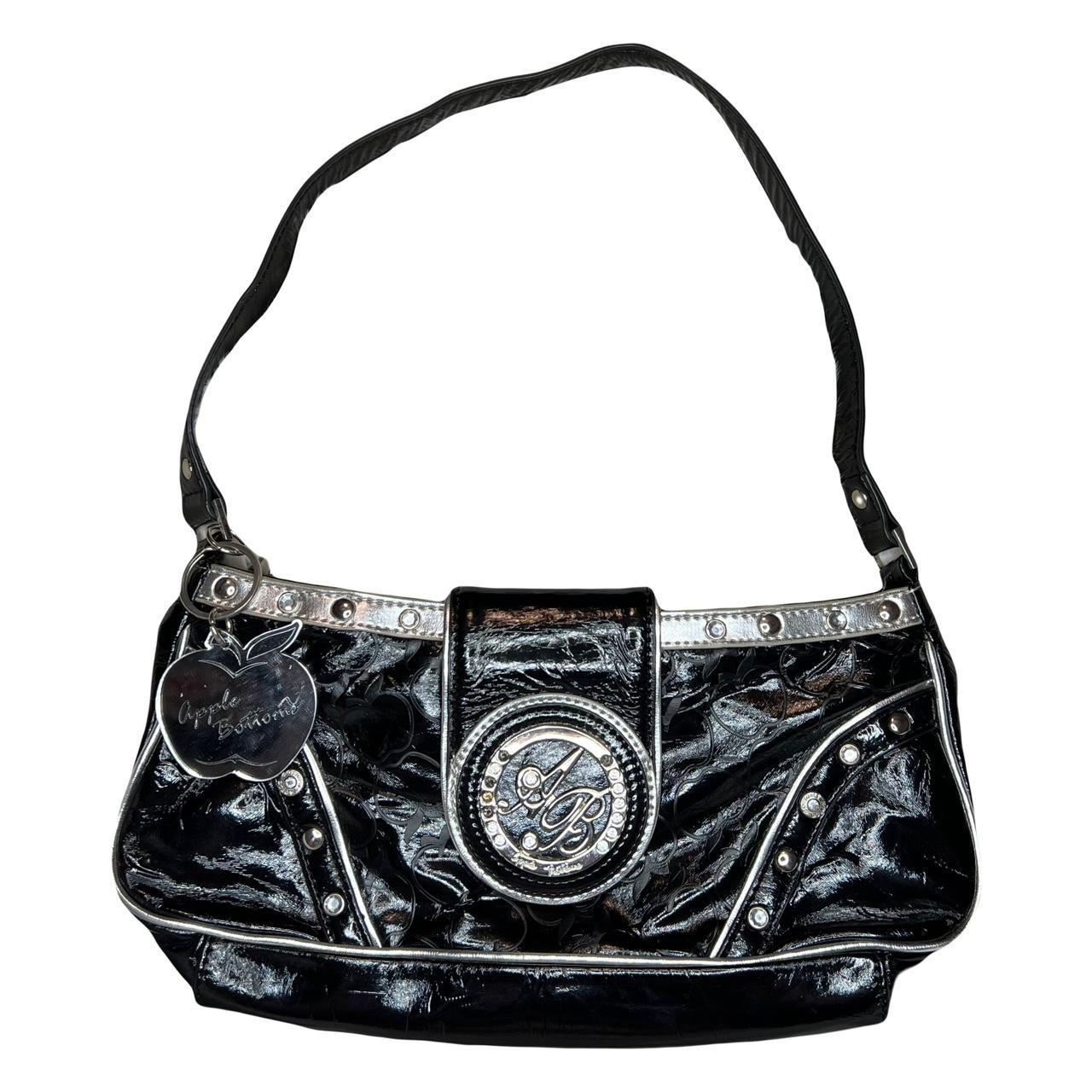Apple Bottoms Women's Black and Silver Bag | Depop