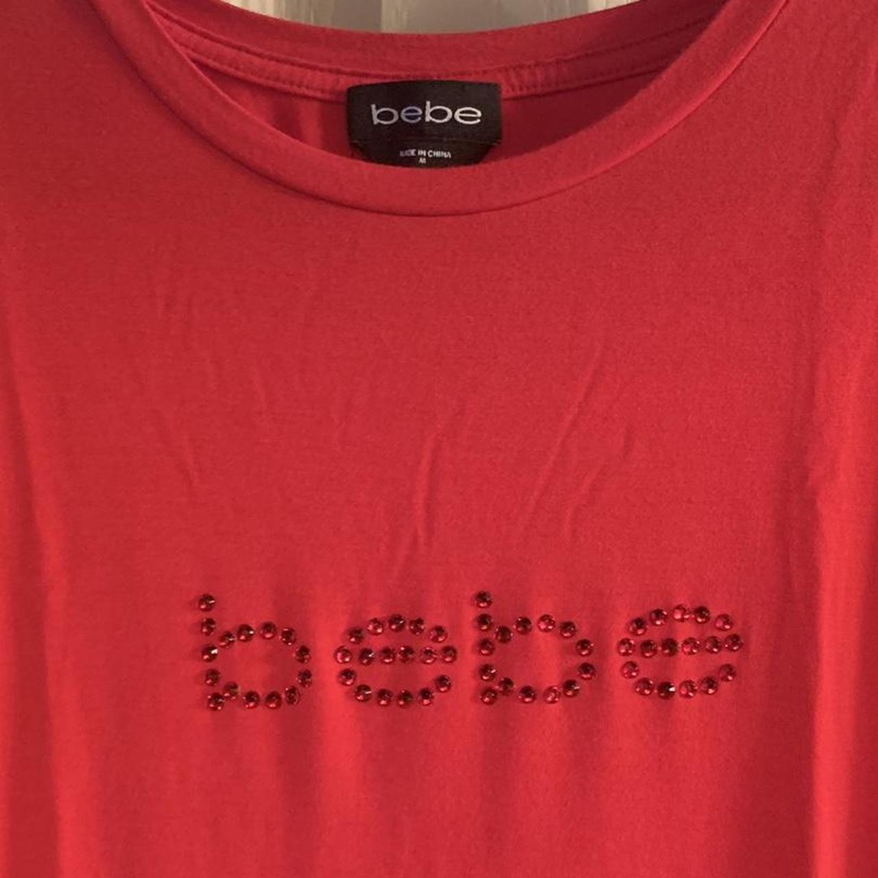 Bebe logo T-shirt - size: medium - fitted style - Depop