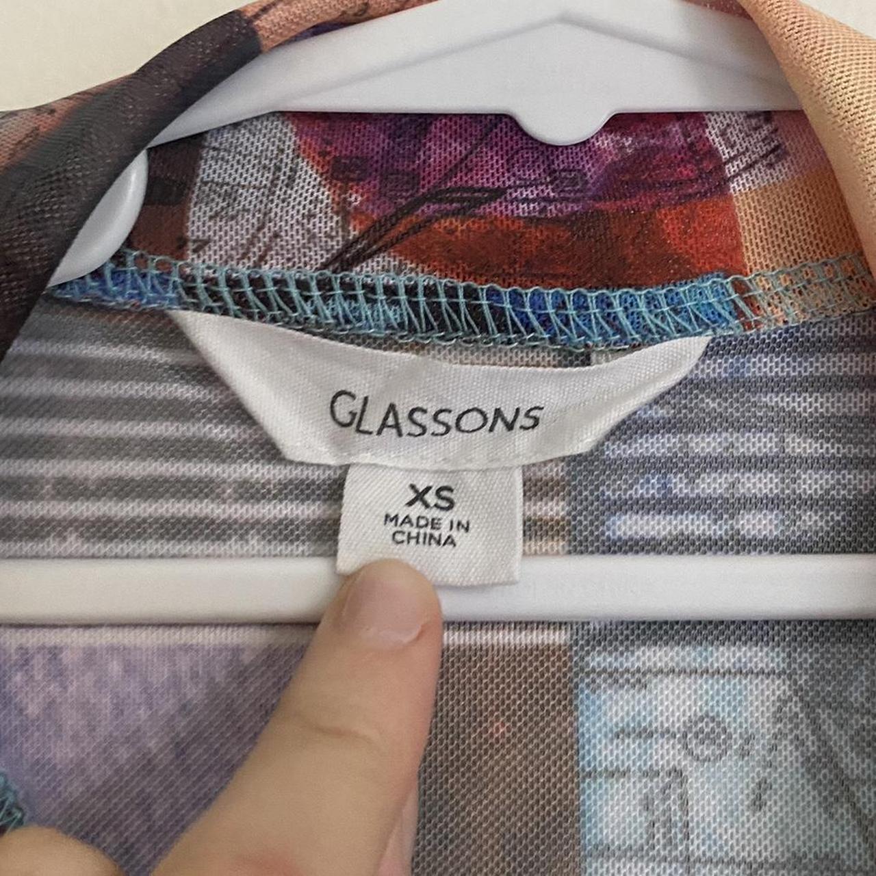 Glassons multi colour sheer mesh top 🧡💜 Size XS best... - Depop