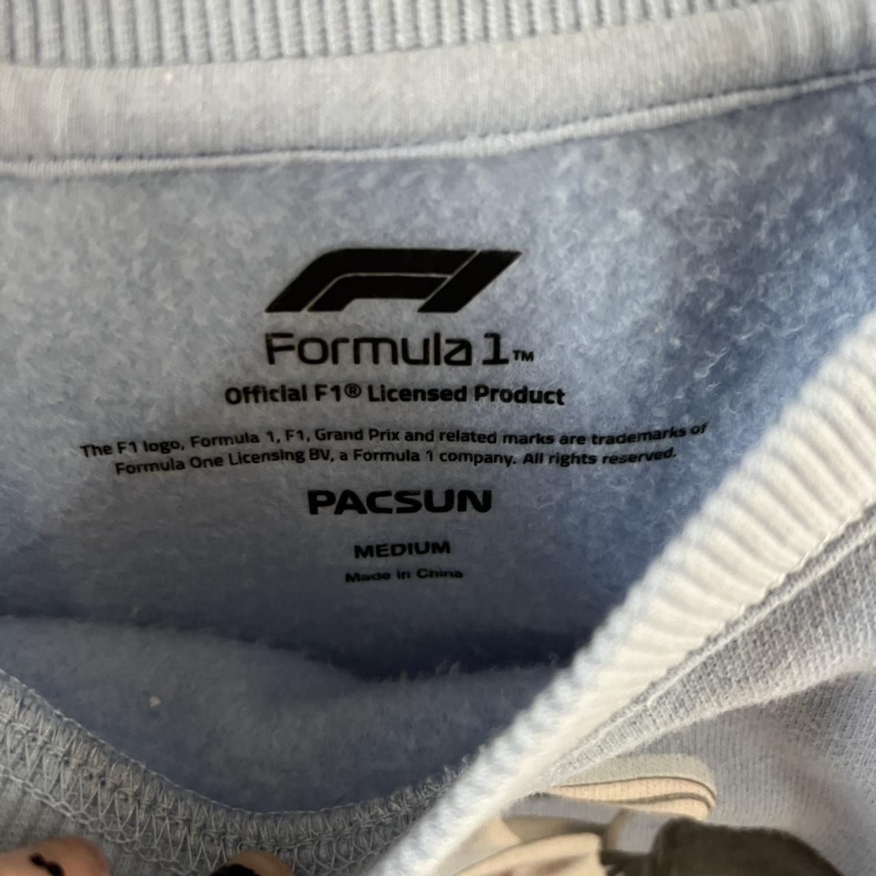 Formula One Cropped Sweatshirt Pacsun Size M Blue... - Depop