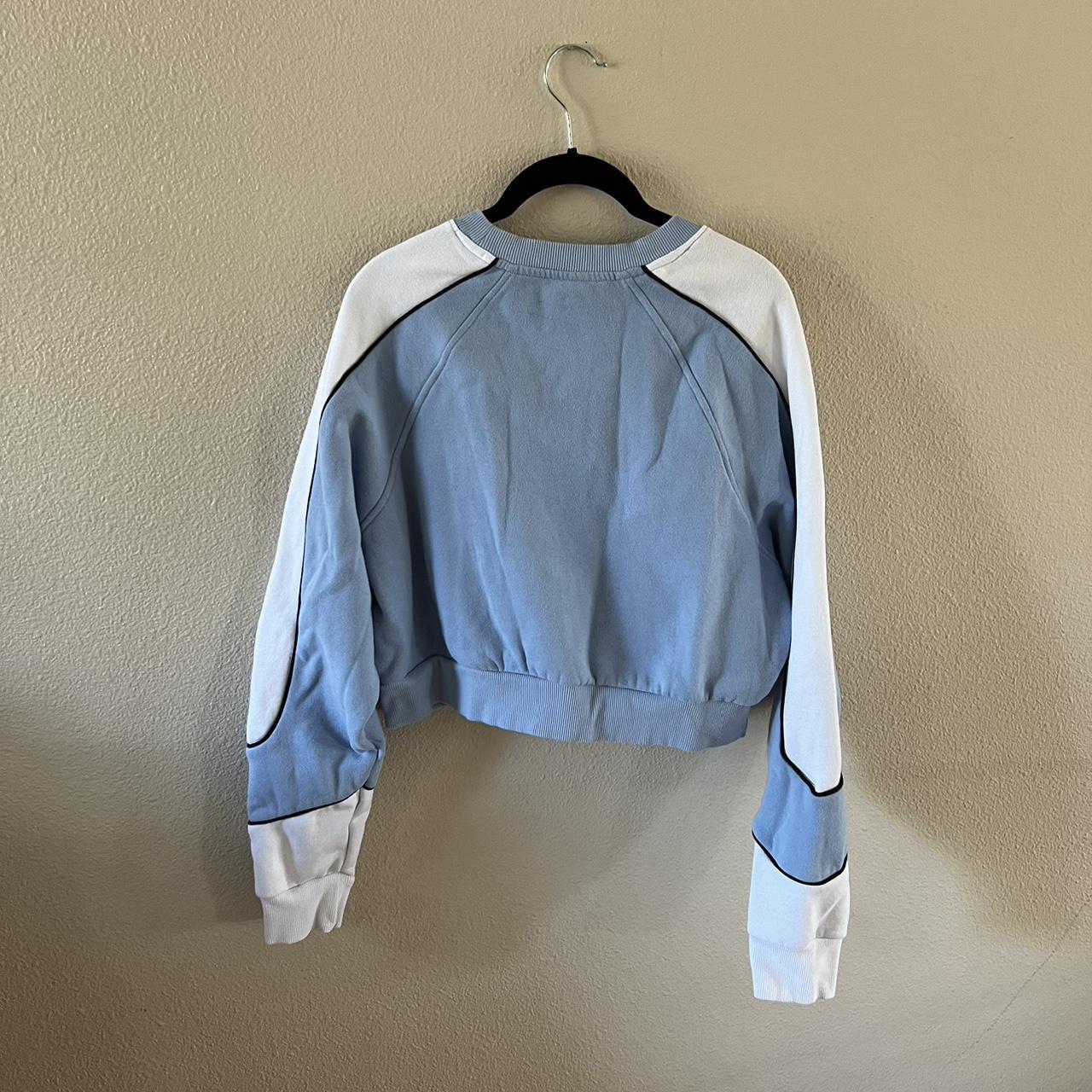 Formula One Cropped Sweatshirt Pacsun Size M Blue... - Depop