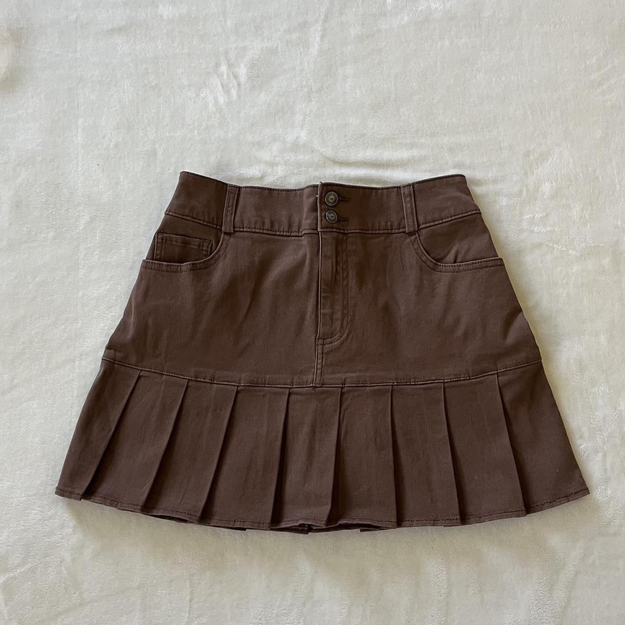 Cutest Brown Hollister Skirt Brand New Never Depop