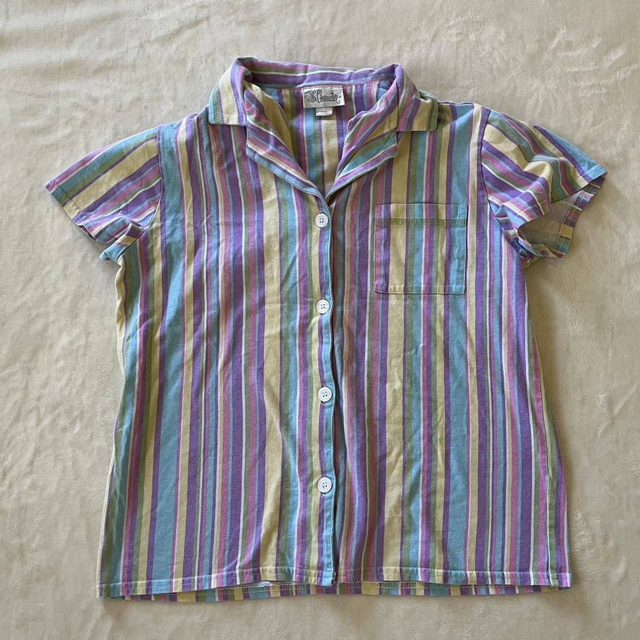 Funky, cute, and soft button up !! So cute!!!... - Depop