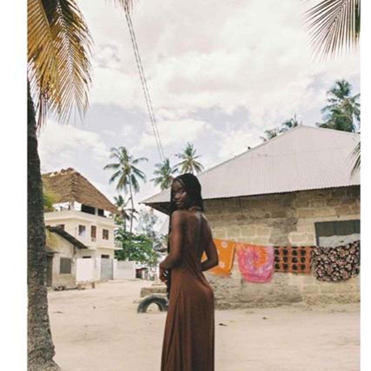 TURQUOISE LANE brown maxi dress BNWT - Depop