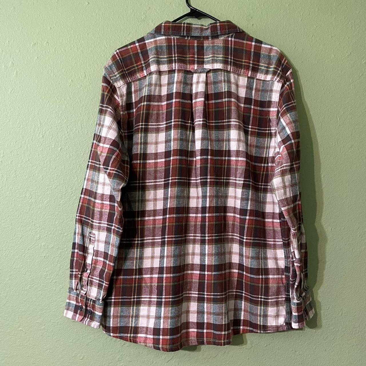 Eddie Bauer alpine core 100% cotton flannel button... - Depop