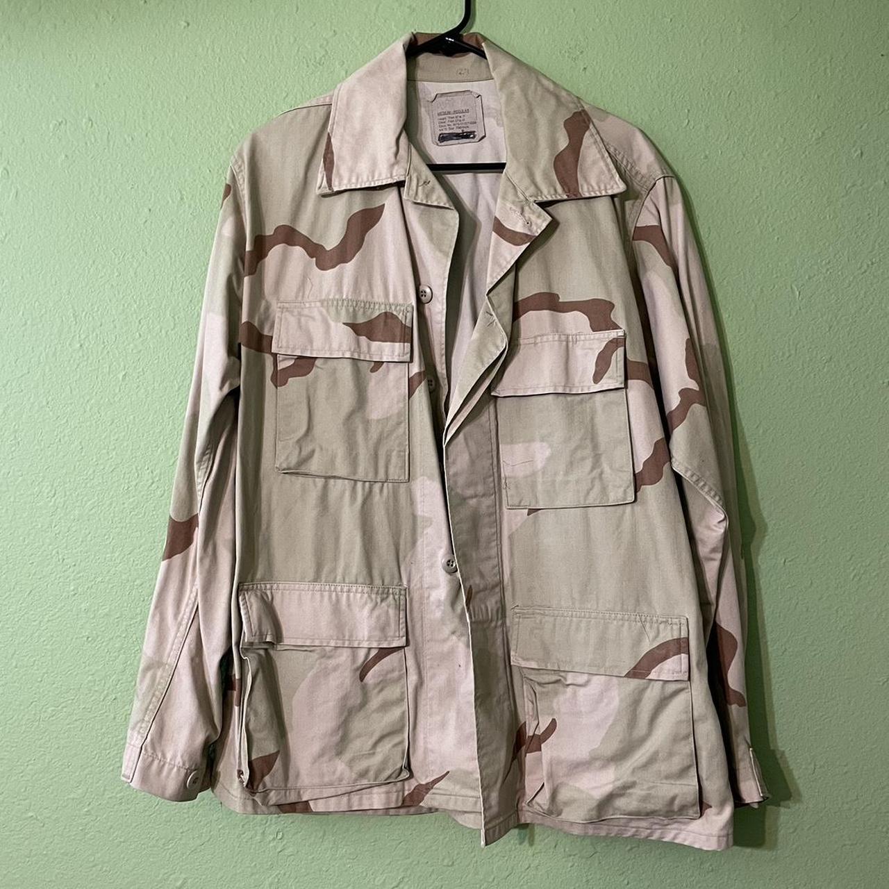 Utility Men's Cream and Brown Coat | Depop