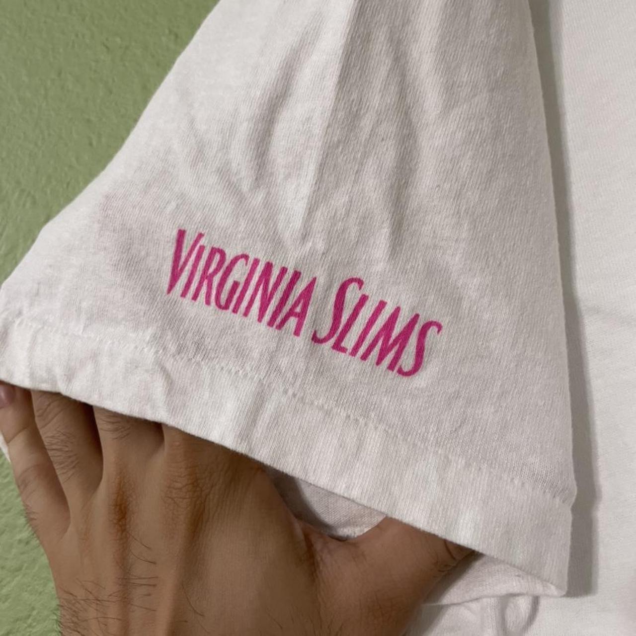 Vintage Virginia Slims t shirt “ A kiss is the only... - Depop