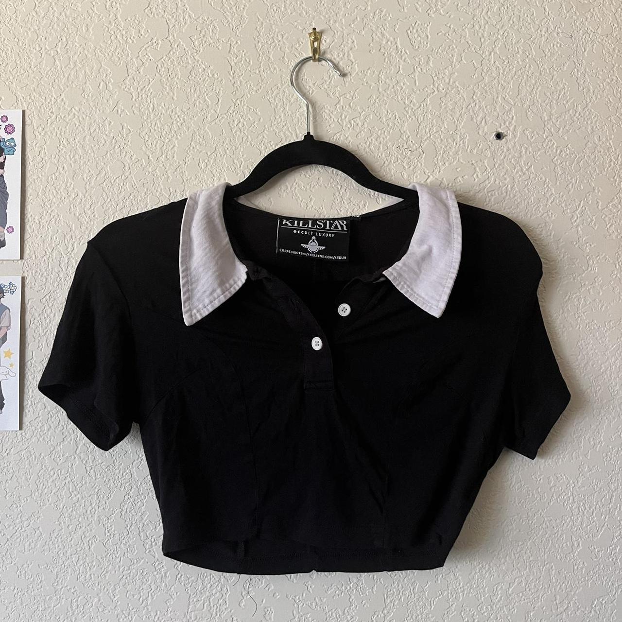 killstar wednesday addams crop top #goth #cosplay... - Depop