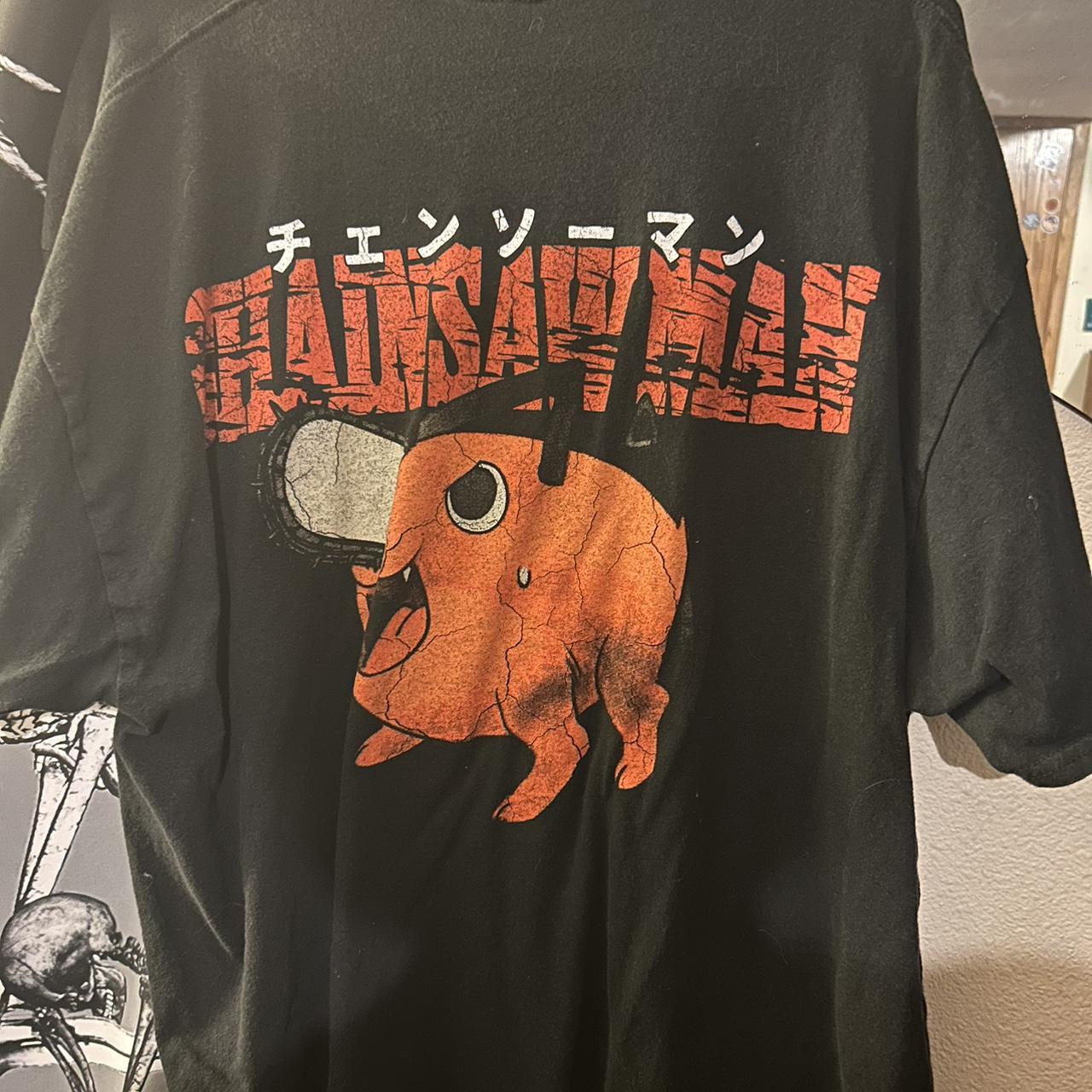 Chainsaw Man Goat Crew t-shirt slightly worn size... - Depop