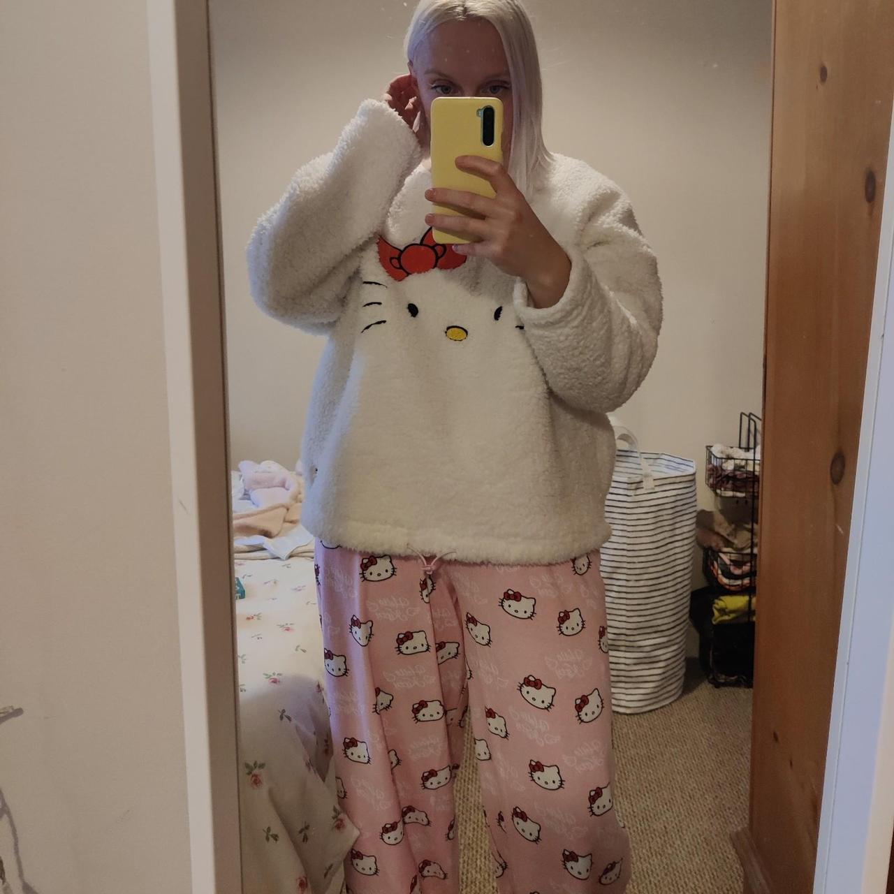 primark x sanrio hello kitty baby pink pyjama... | Depop