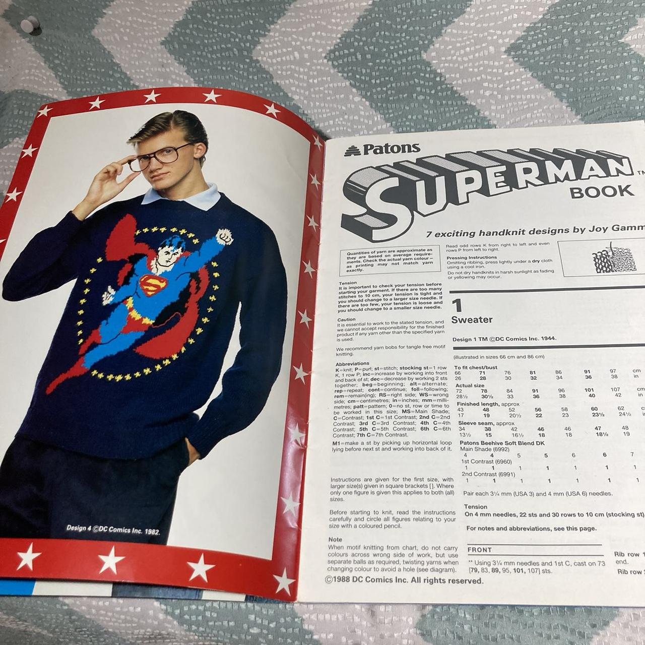 Patons Superman Book Knitting Patterns - Depop