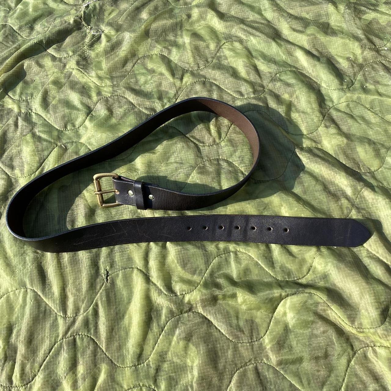 Filson 63202 Black Bridle Leather Belt Men’s Size 42 - Depop