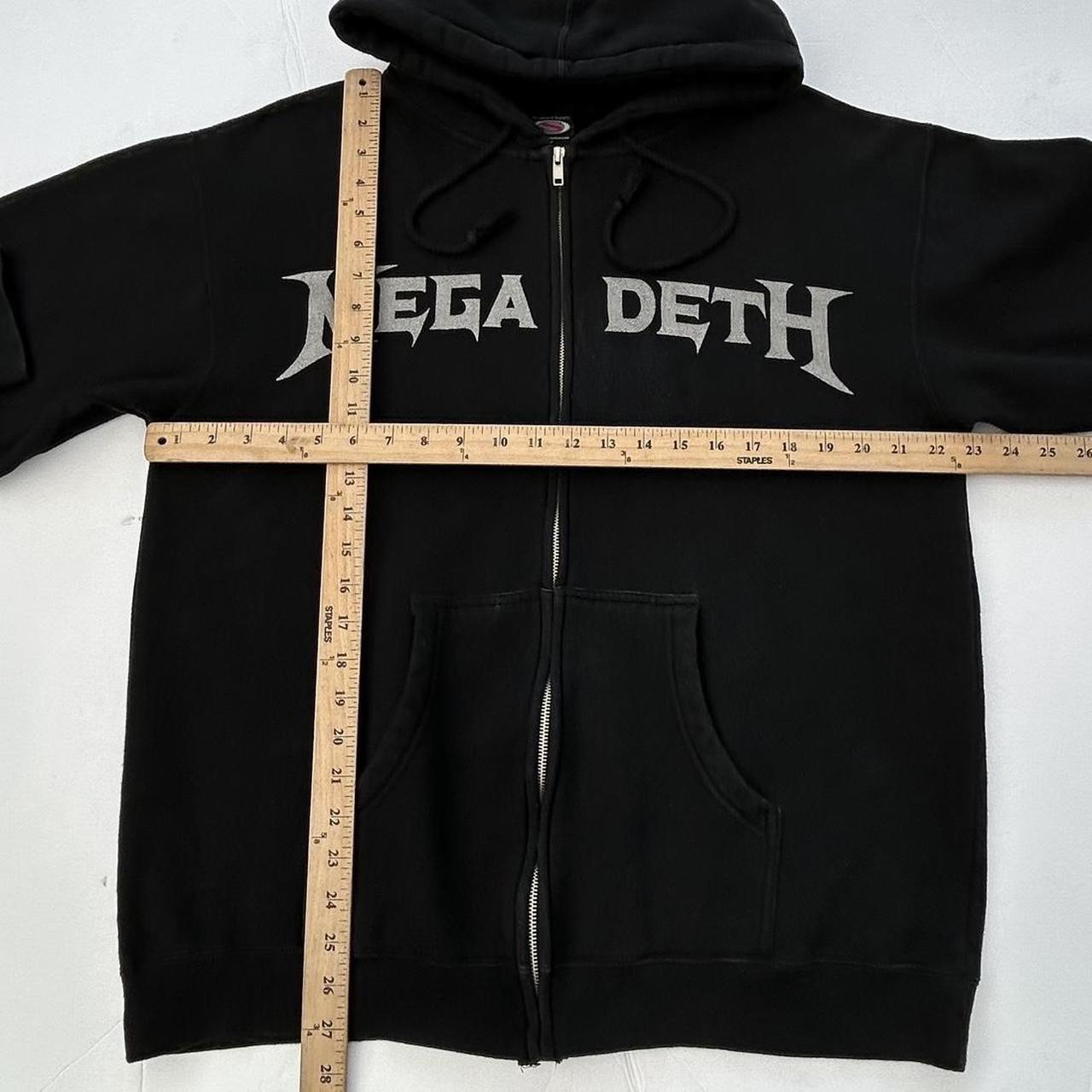 Vintage 2004 Y2K Megadeth Full Zip Tour Hoodie... - Depop