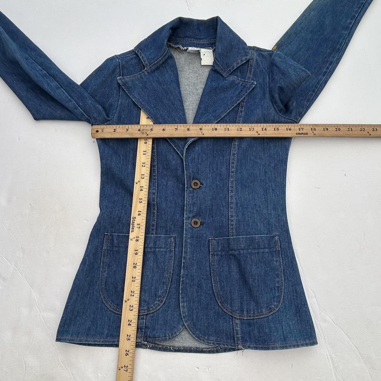 Vintage Wrangler Denim Blazer Jacket 2 Buttons... - Depop