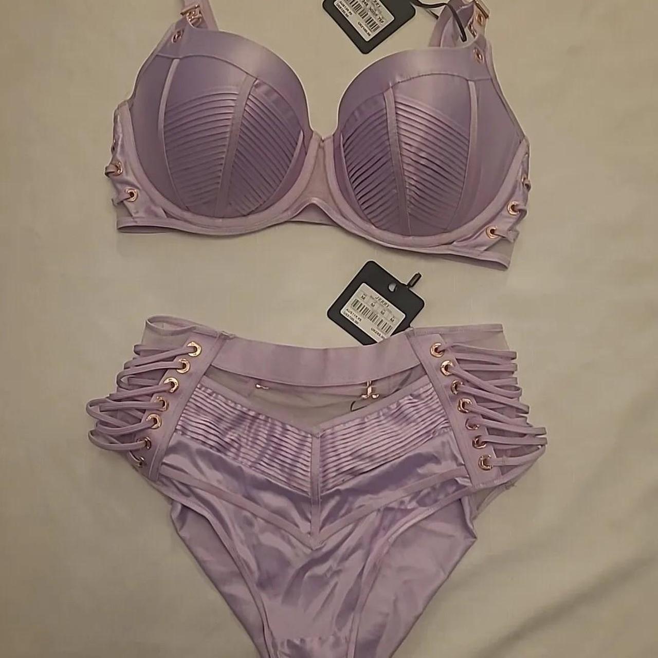 Honey Birdette Icy Violet 2 piece set. Bra 34E... - Depop
