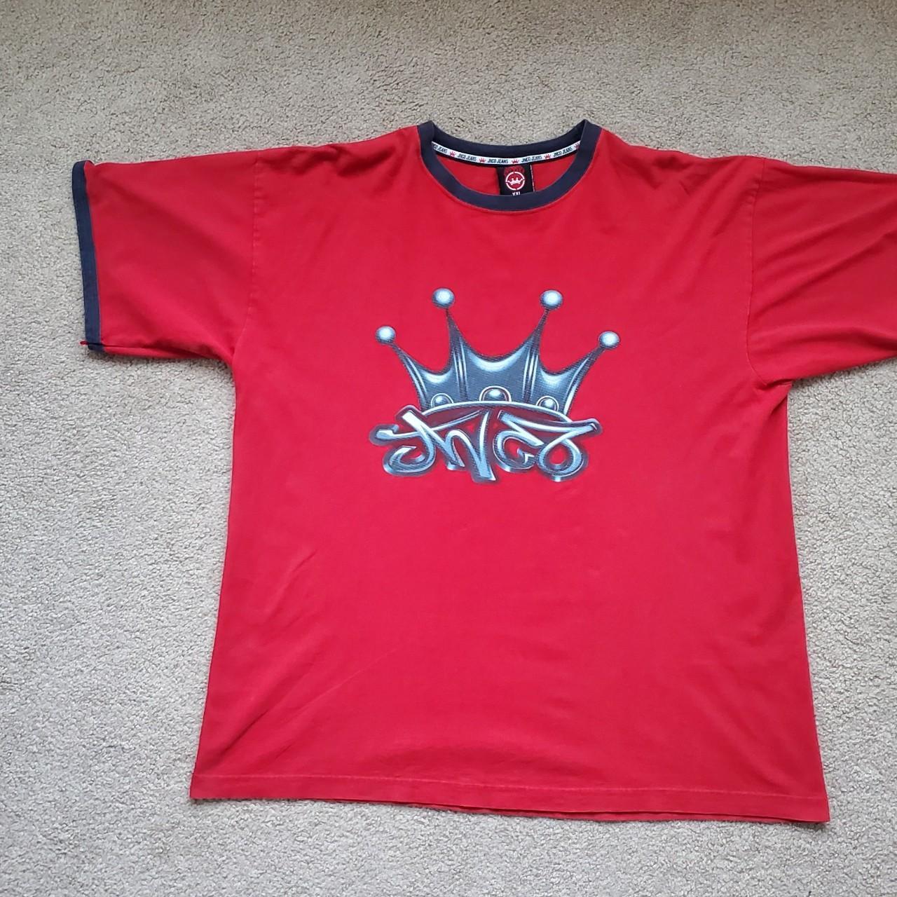 VTG 90s JNCO JEANS co. Ringer shirt. 24.5" x 29.5"... - Depop