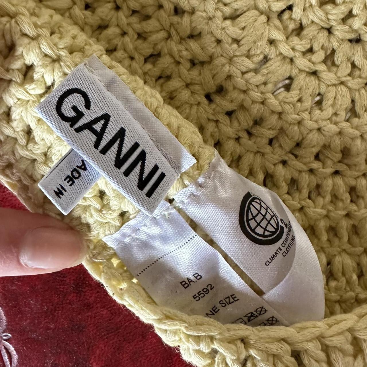 #Ganni yellow berret hat, very chic, perfect shape. - Depop