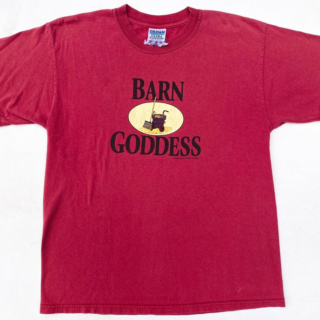 Vintage 90s Faded Farm Barn Goddess T-Shirt ♋️ ITEM... - Depop