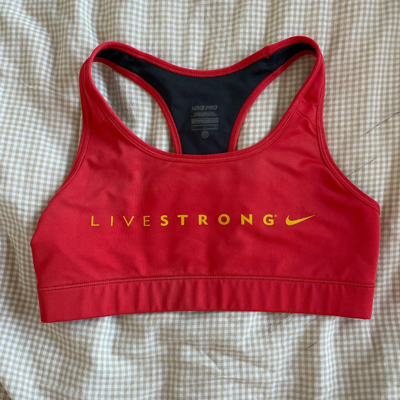 Nike Pro Sports Bra In A Medium Best Red Colour Depop