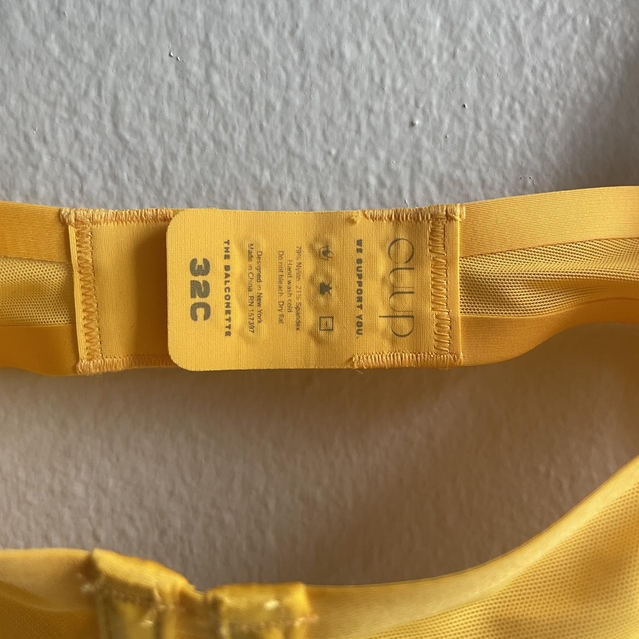 CUUP Women's Yellow Bra | Depop