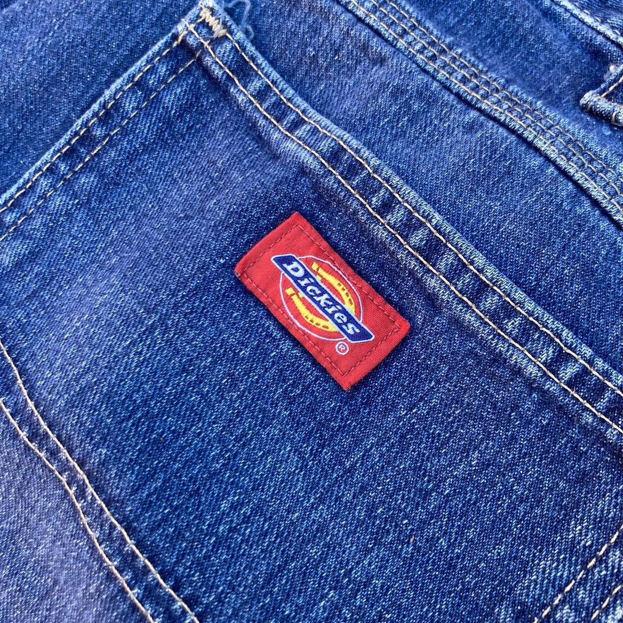 Vintage 1990s Red Tab Label Dickies Blue Carpenter... - Depop