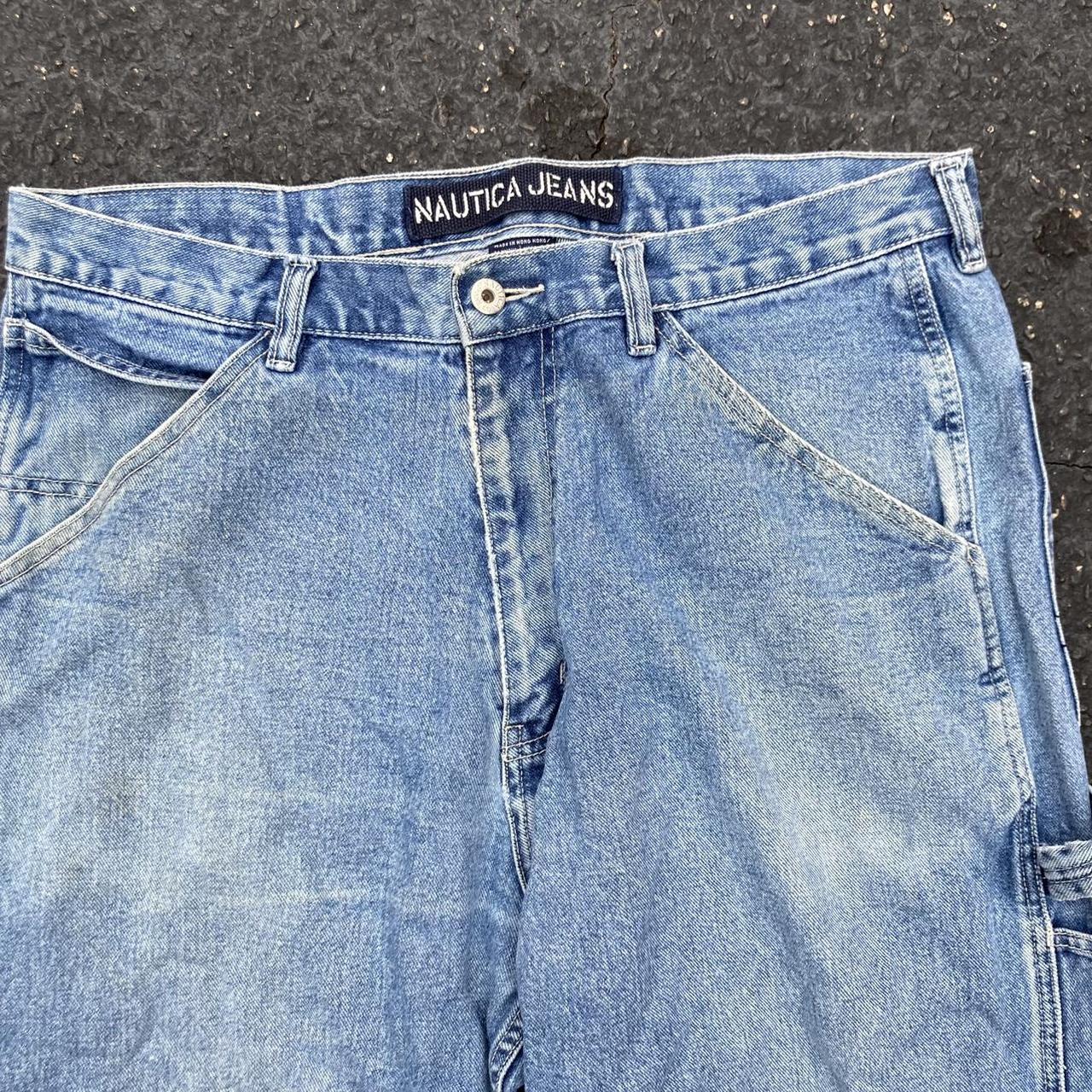 Super sick vintage 90s Nautica carpenter light blue... - Depop
