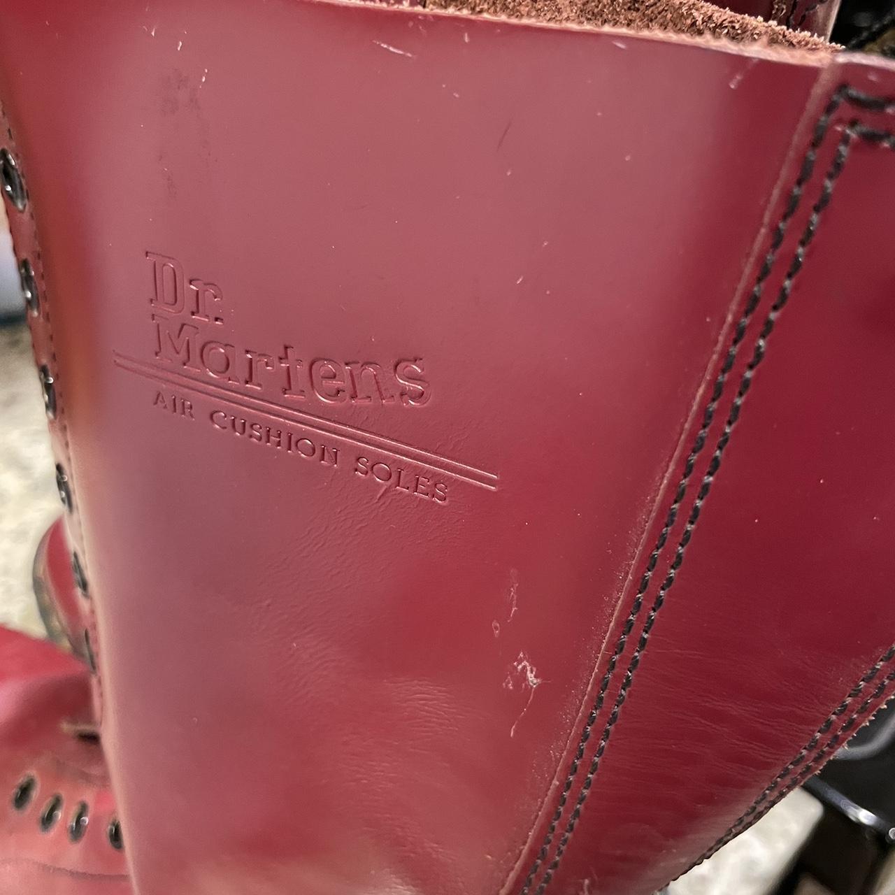 Cherry red Doc Marten boots (14 eyelets)... - Depop