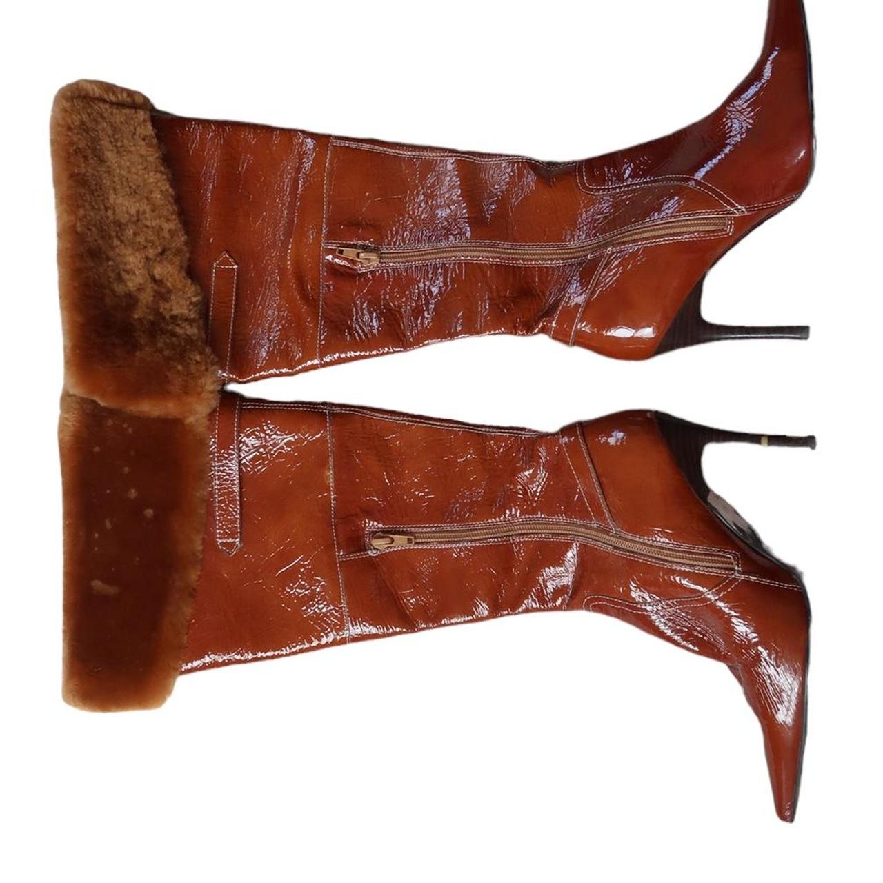 Y2k Boots The prettiest vintage real fur Y2k... - Depop