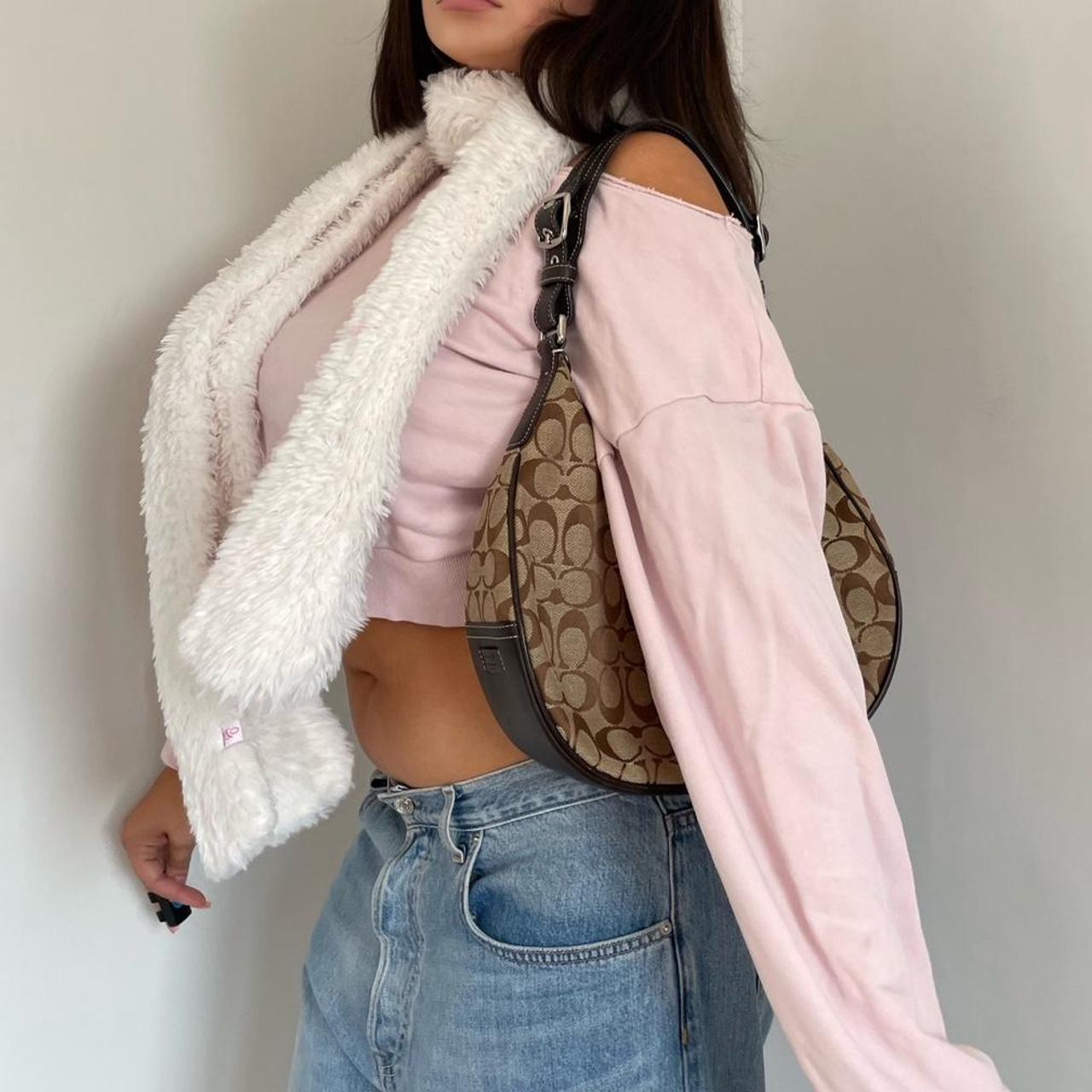 Y2k scarf Fuzzy y2k white scarf! FREE SHIPPING ON... - Depop