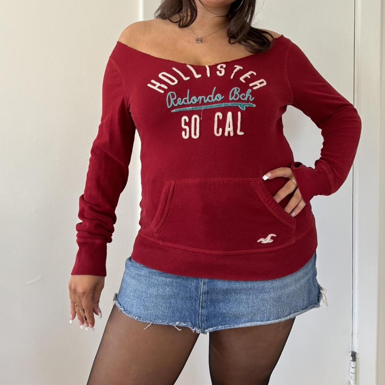 Off the shoulder sweater 2000s Hollister off the... - Depop