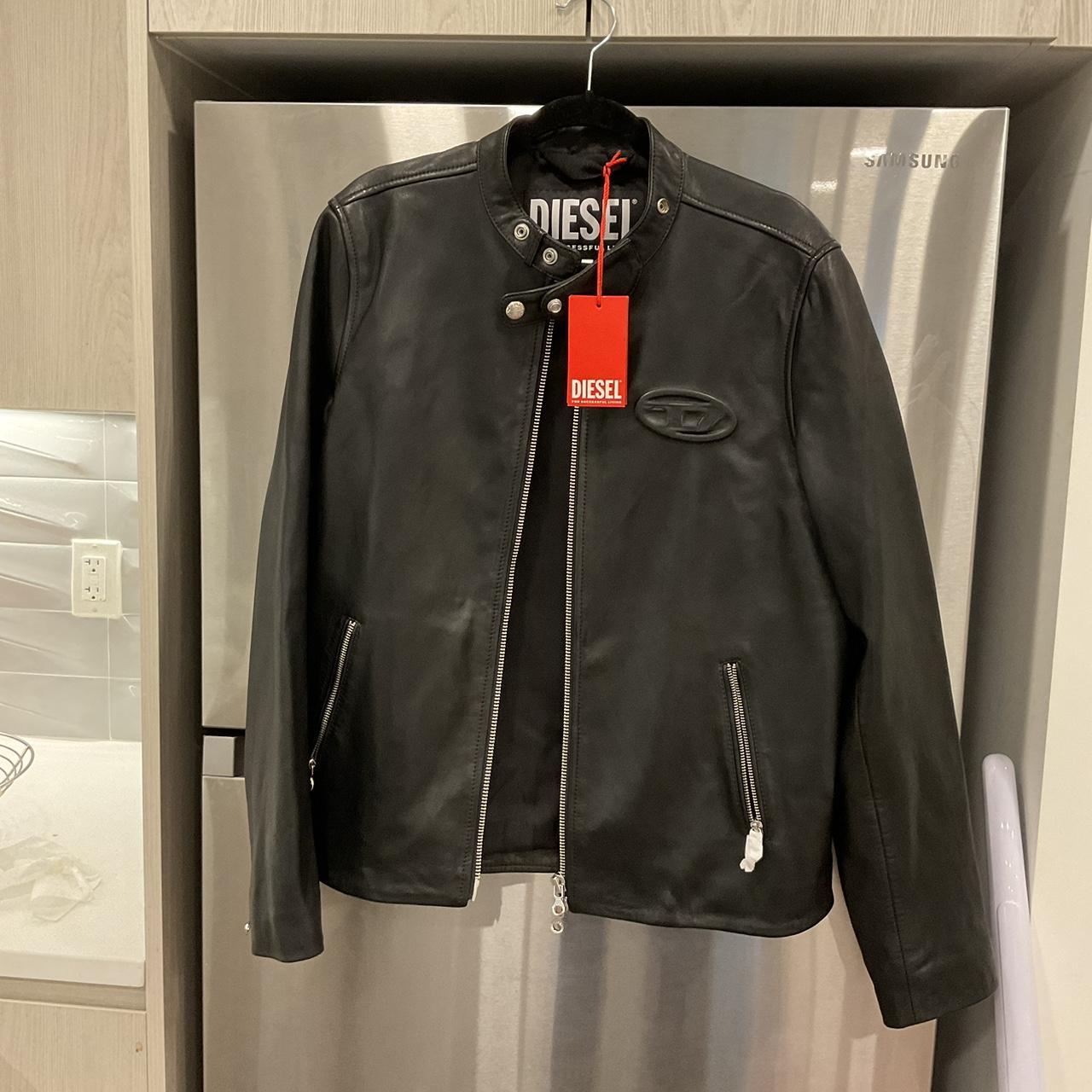 Diesel Red Tag Men's Black Jacket | Depop