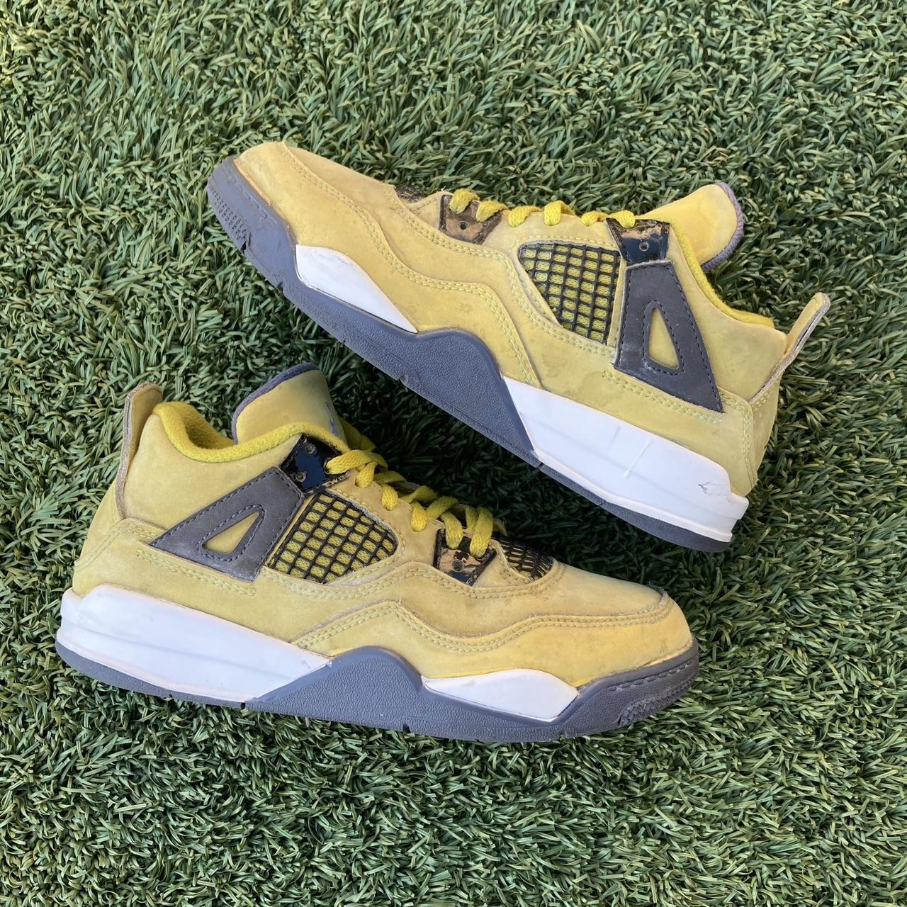 Nike Air Jordan 4 IV Retro Lightning ⚡️ Yellow Grey... - Depop