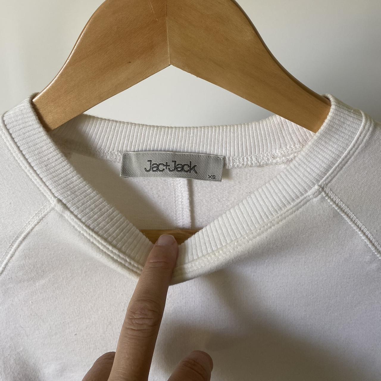 Jac + Jack lightweight white cropped sweater size... - Depop