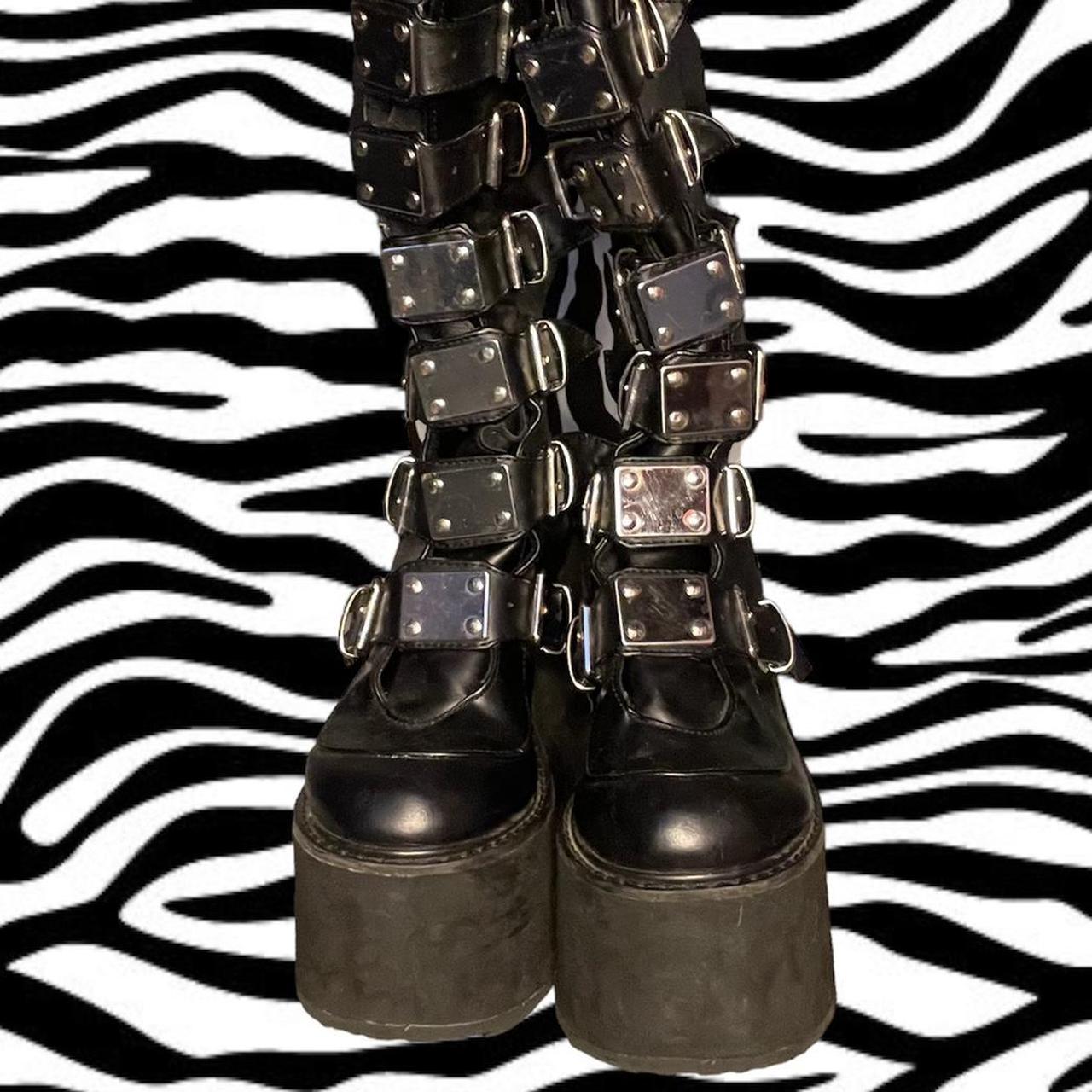 🥀Demonia trinity boots🥀 🔳worn a decent amount of... - Depop