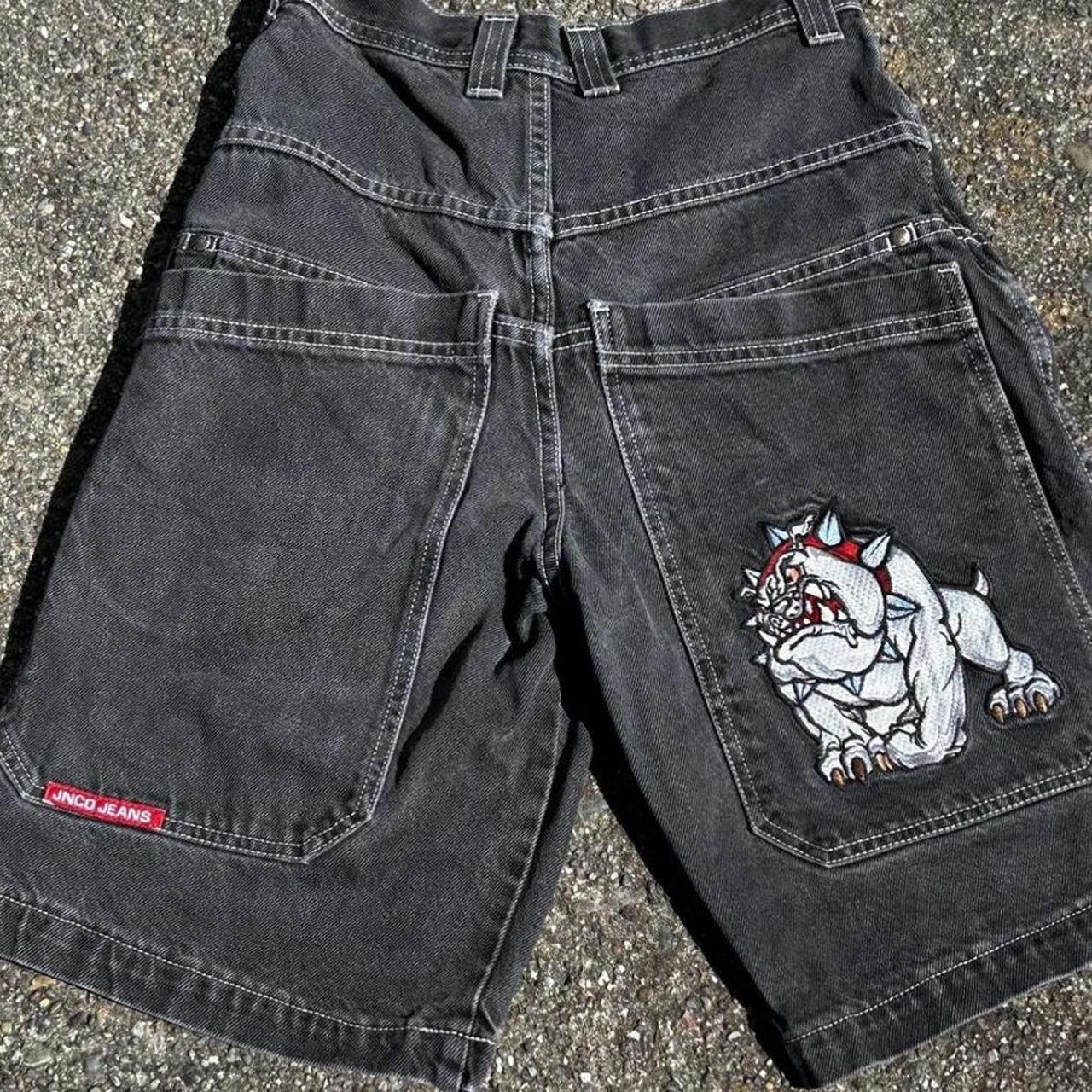 JNCO Bulldog Jorts REPOP! NOT FOR TRADE these jorts... - Depop