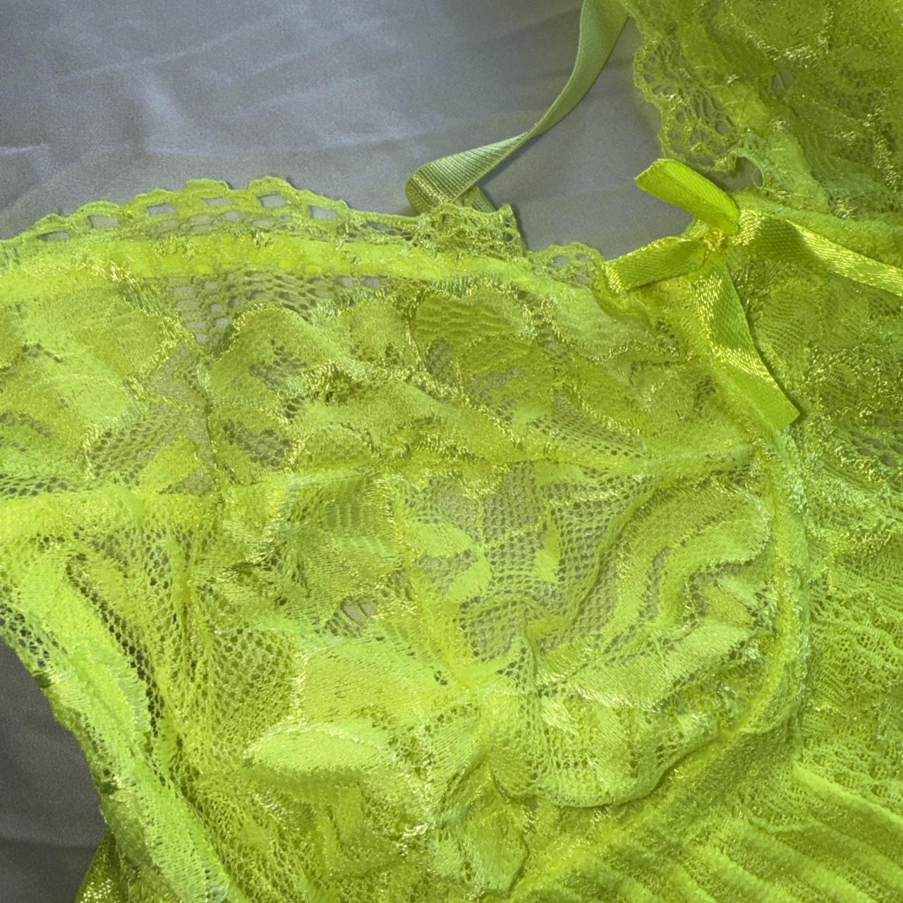 Fluro yellow gstring bodysuit, never worn. Size... - Depop