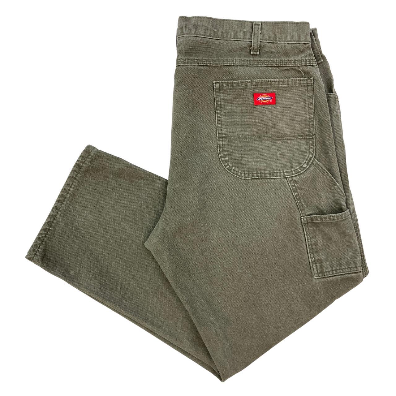 Dickies Carpenter Duck Jeans Green 40W 30L Relaxed... - Depop